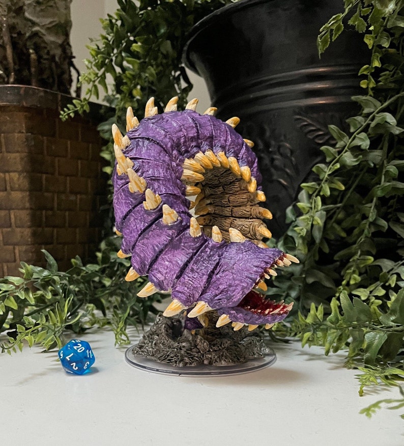 Purple Worm Wizkids Miniature Hand Painted - Etsy