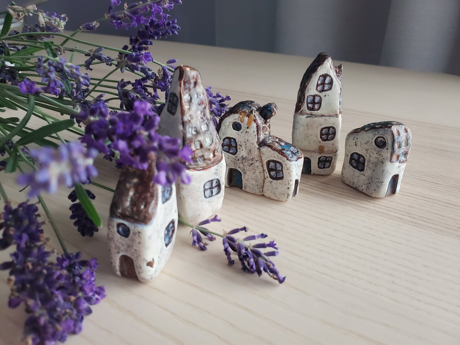 Miniature Clay Houses, Collectible Handmade Fairy Cottages, Rustic ...
