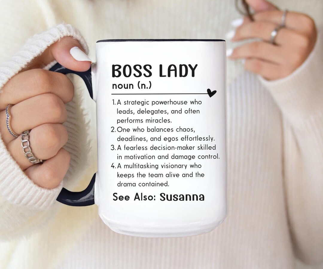 Funny Boss Lady Definition Coffee Mug: Personalized 11oz or 15oz Female ...