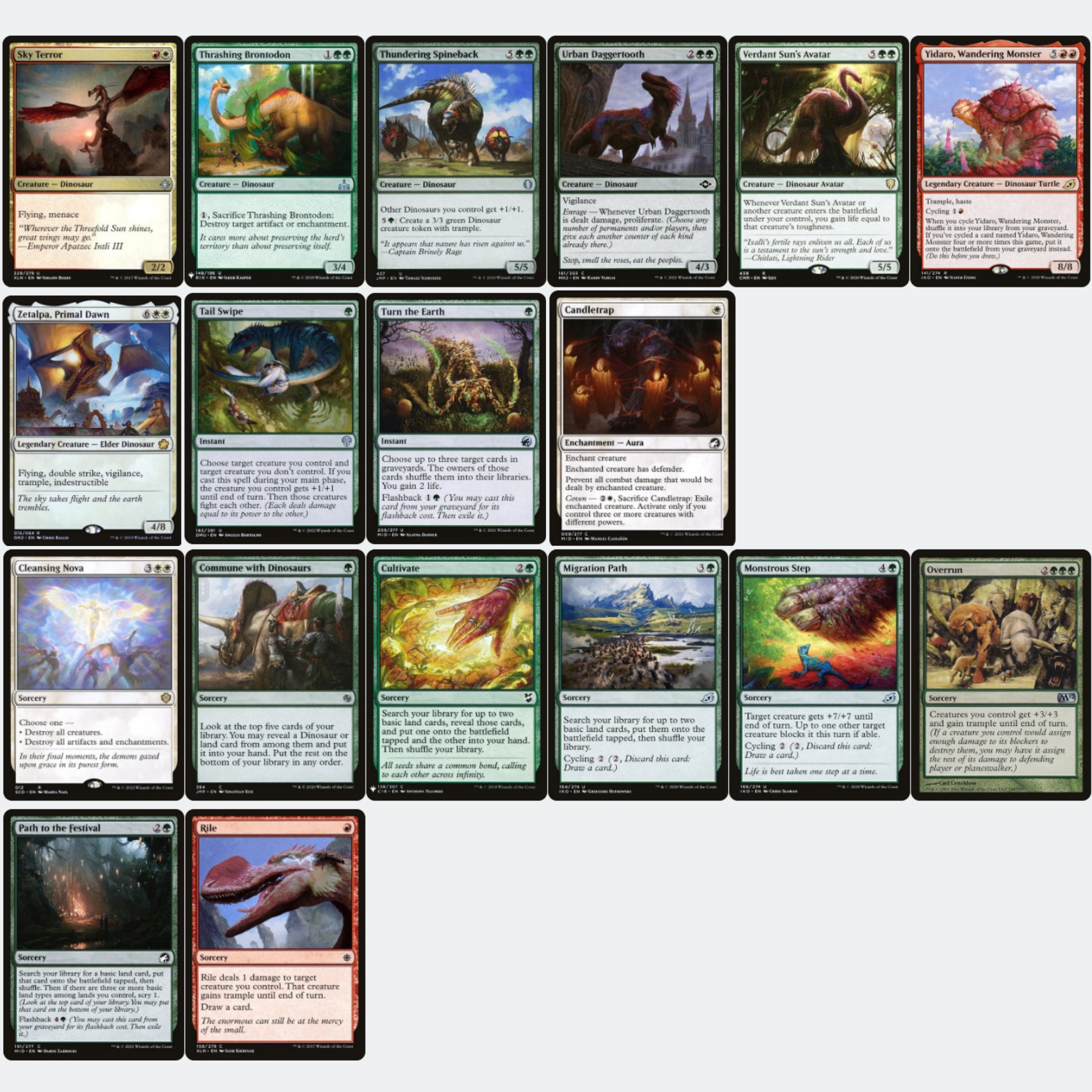 Gishath, Suns Avatar Deck Dinosaur Tribal Deck Custom Commander Deck ...