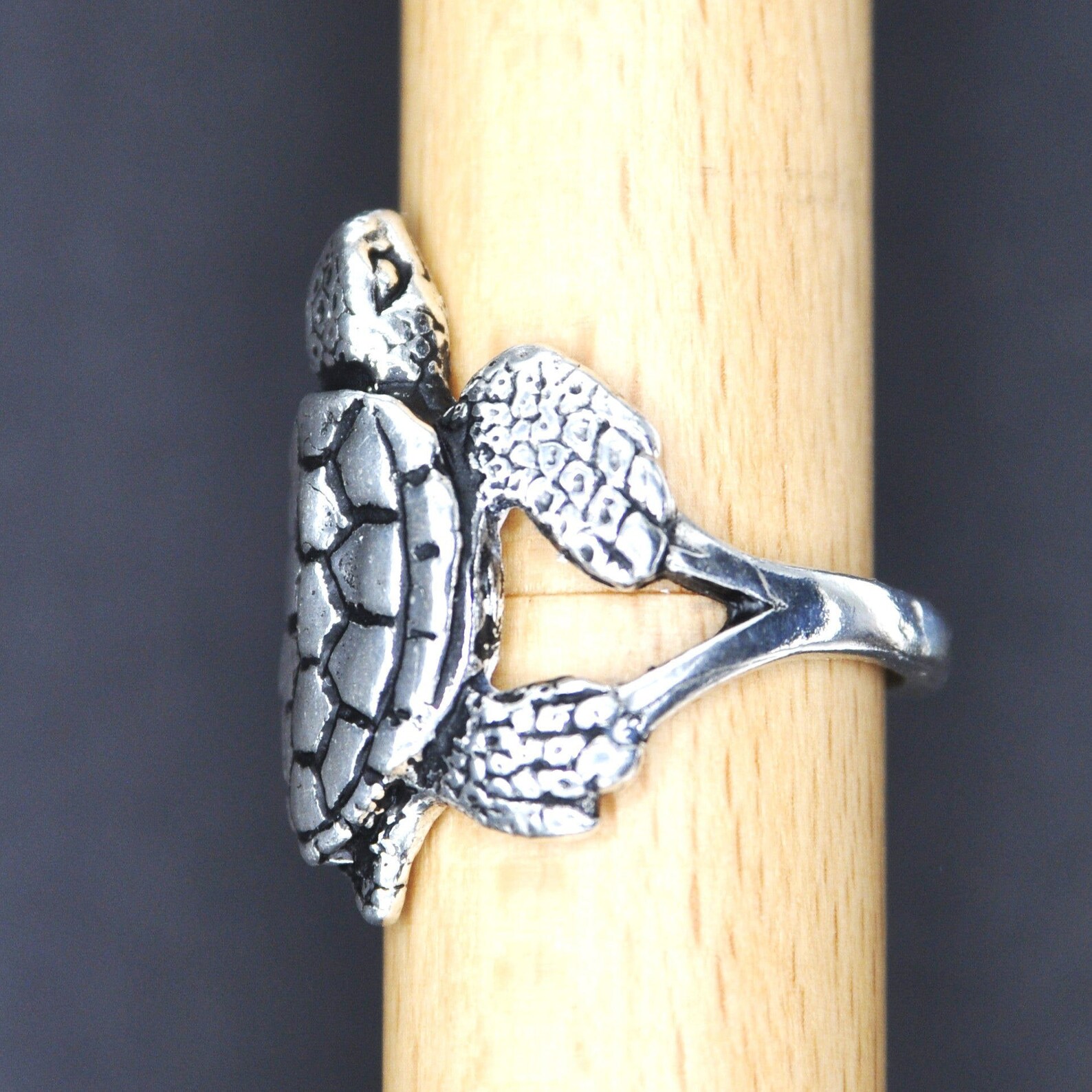 Sea Turtle Ring Sterling Silver .925 Endangered Species Sizes 6-12 ...