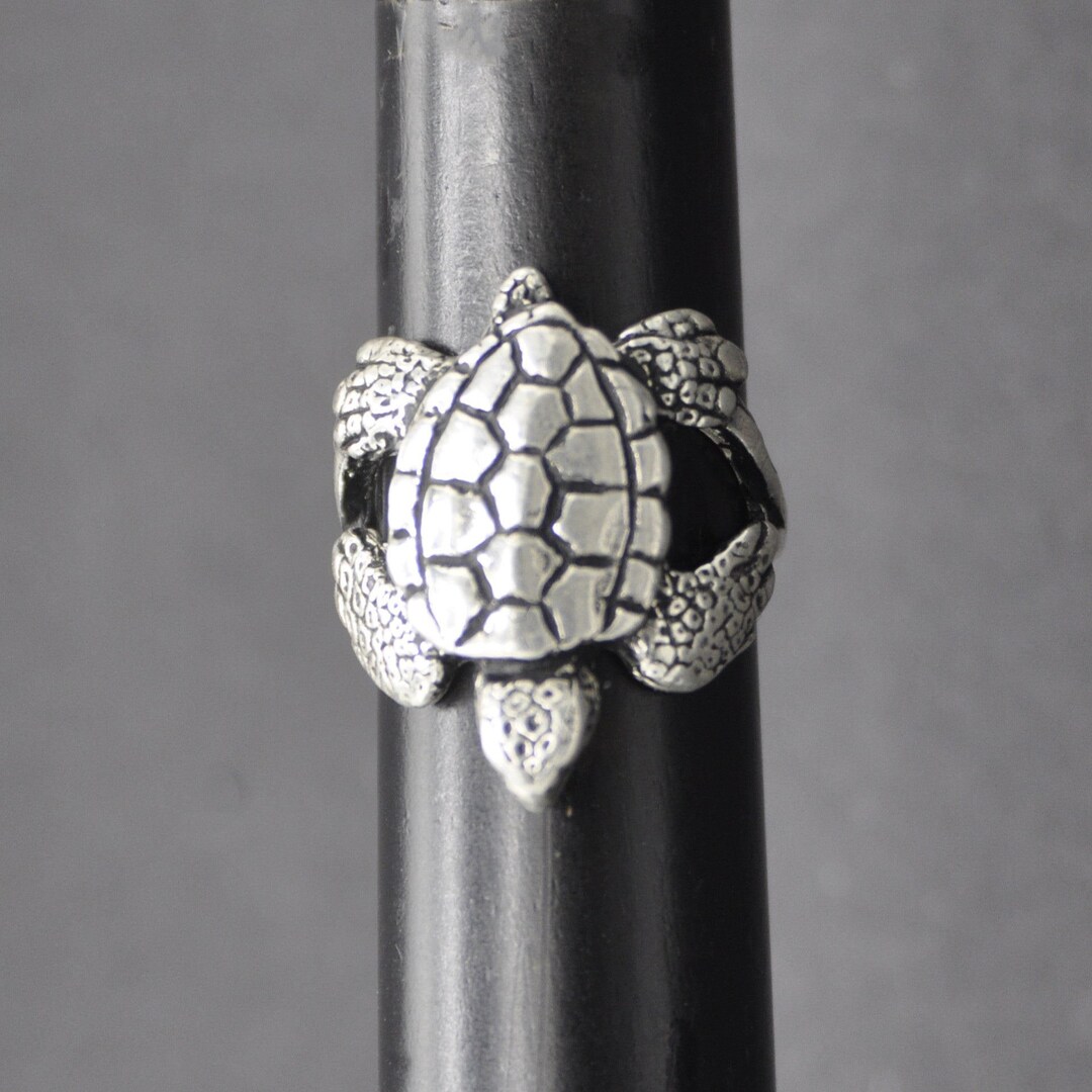 Sea Turtle Ring Sterling Silver .925 Endangered Species Sizes 6-12 ...