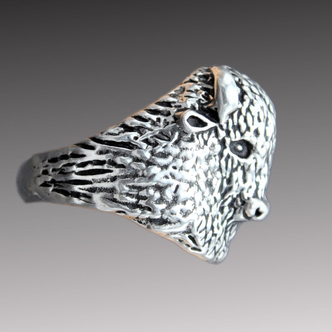 Buffalo or Bison Ring Sterling Silver .925 Men's Ring Size 8-15 - Etsy