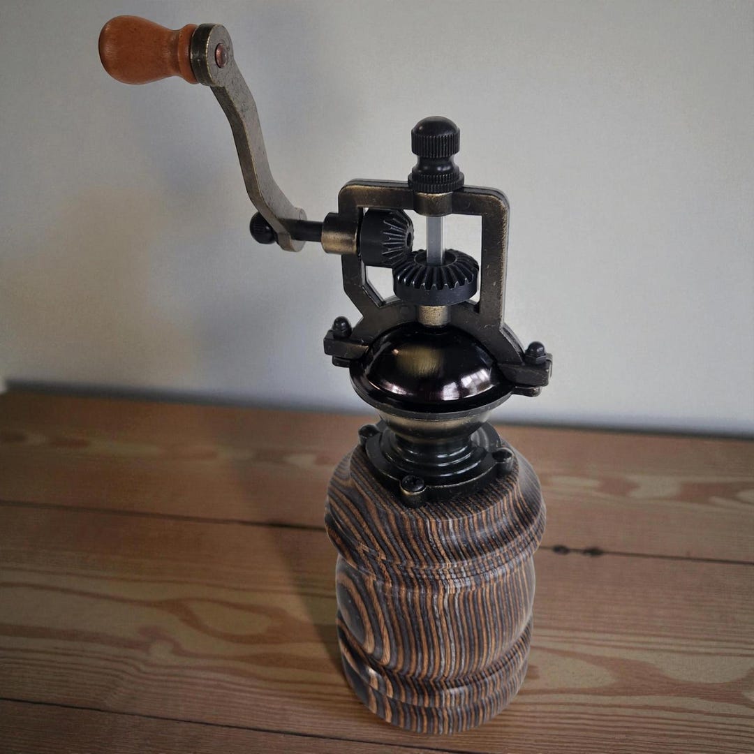 New Handmade Wooden Hand Crank Pepper Mill in Birch - Etsy