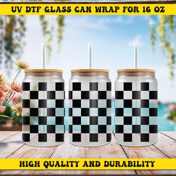 Checkered Uv Dtf Cup Wraps - Etsy