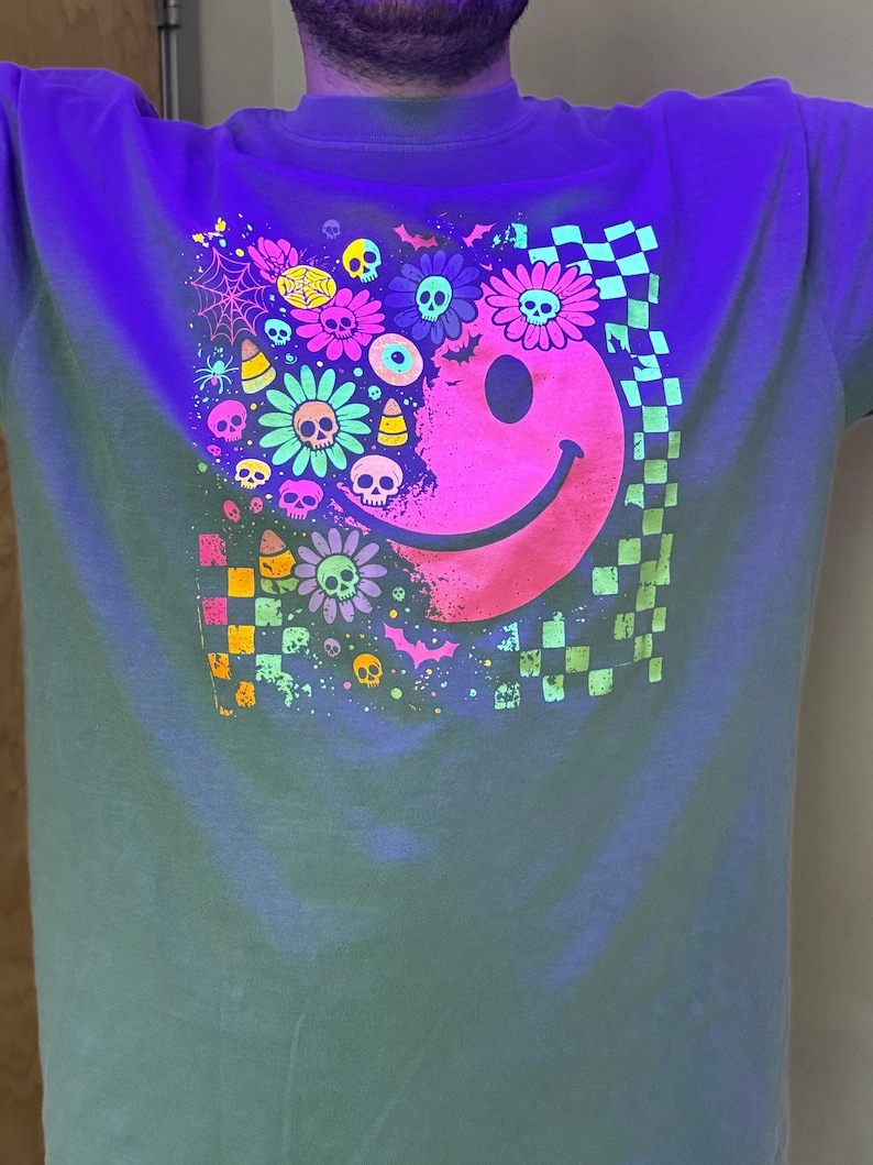 Custom Neon DTF Transfer - Upload Your Own Design - UV Glow in the Dark ...