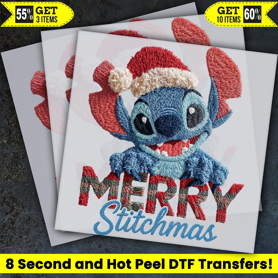 Faux Yarn Merry Stitchmas Ready to Press, Dtf Transfer, Heat Press, Hot ...