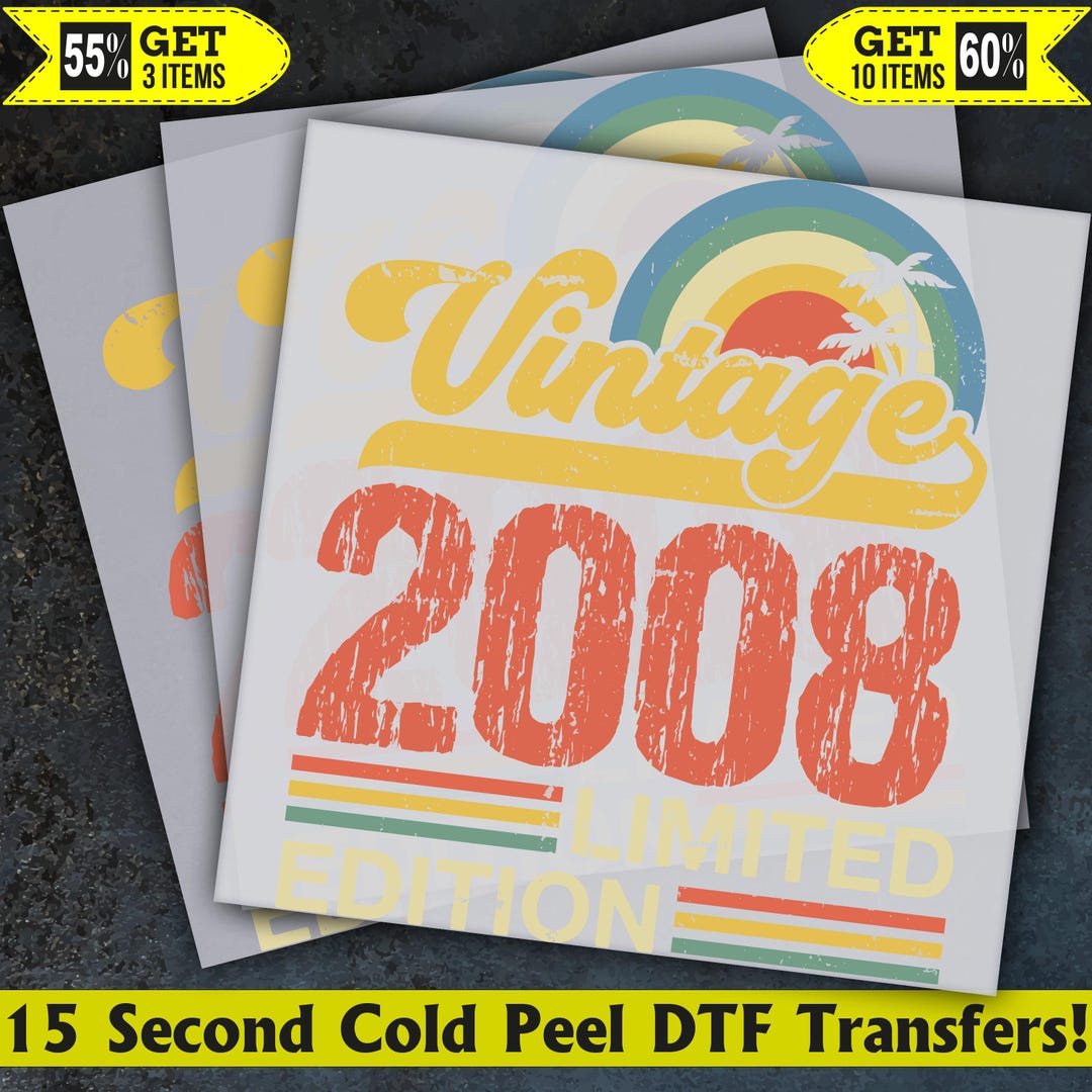 Vintage 2008 Limited Edition Ready to Press, Dtf Transfer, Heat Press ...