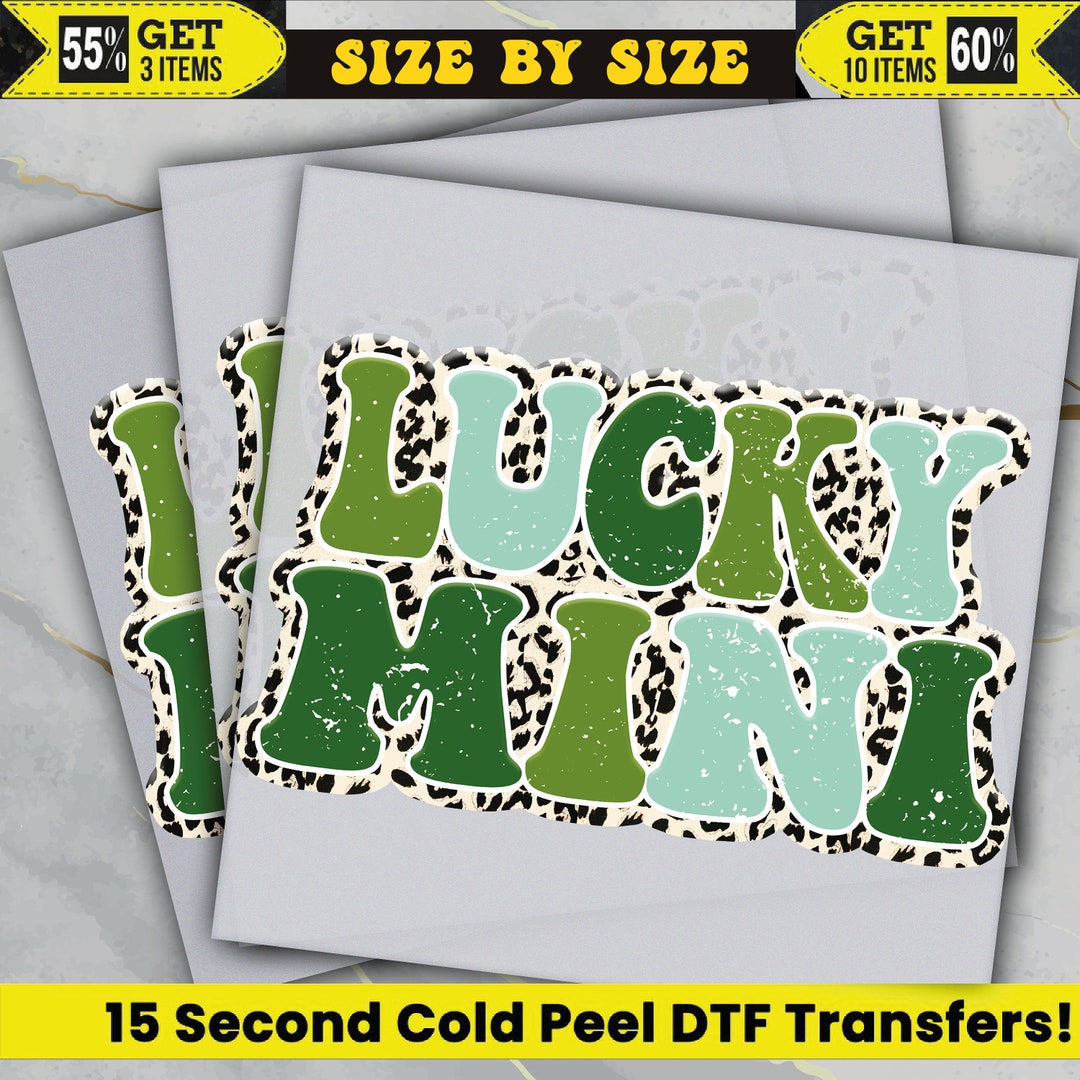 St Patricks Lucky Mini Ready To Press Dtf Transfer Heat Press Cold