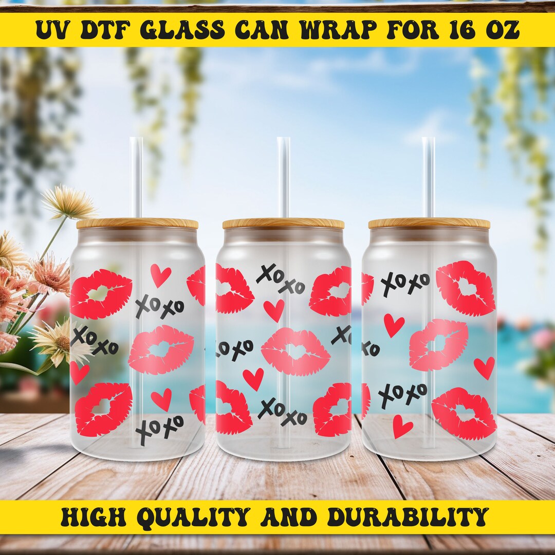 Xoxo Kiss Ready to Apply UV DTF, Ready for Press, Cup Wrap UV Dtf, Uv ...