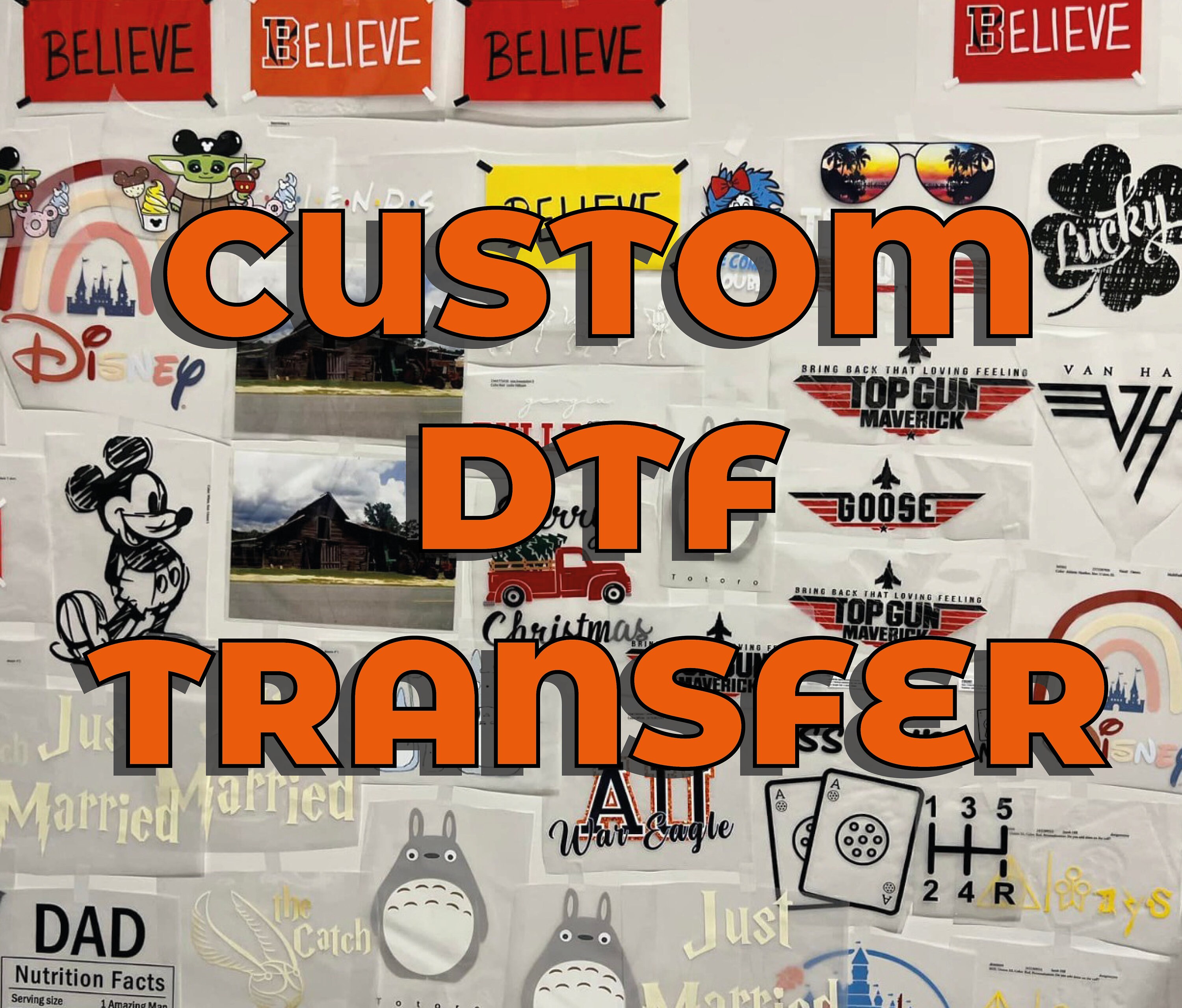 Dtf Prints Dtf Transfers Custom Transfers Custom Full - Etsy