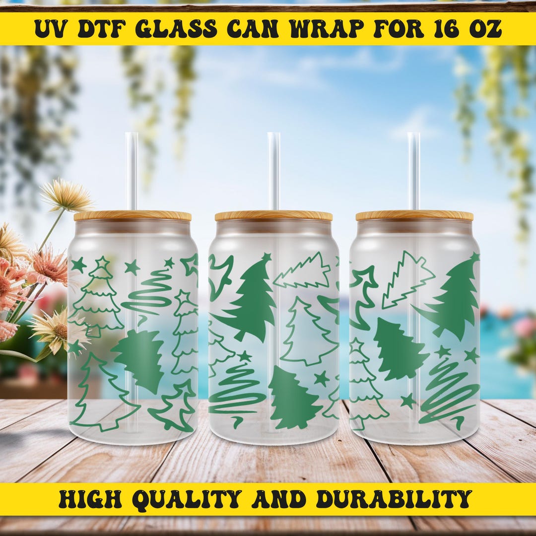 Christmas Tree Ready to Apply UV DTF, Family Christmas Ready for Press ...