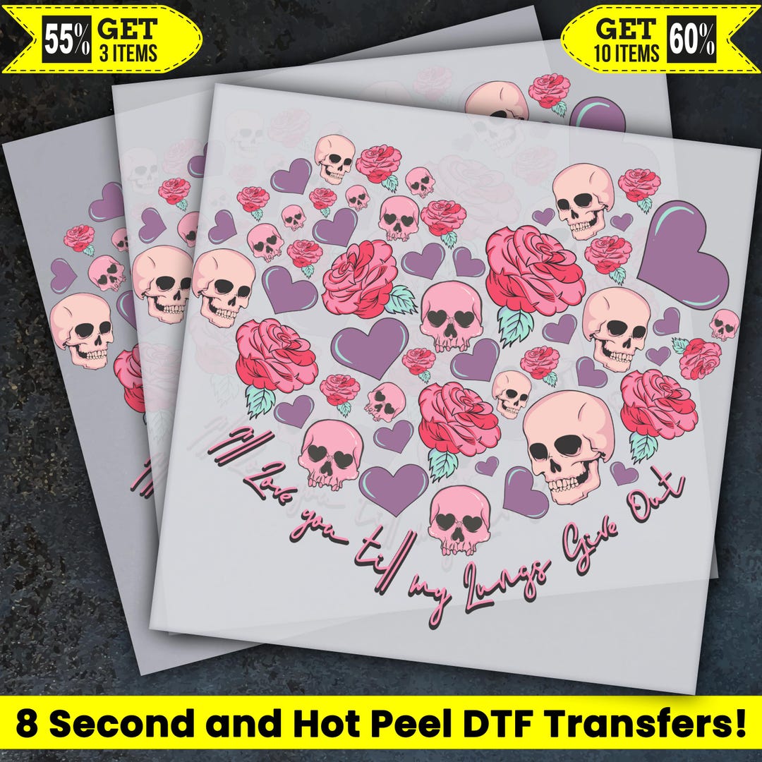 Valentine Skeleton Vibes, Valentines Day Ready to Press, Dtf Transfer ...