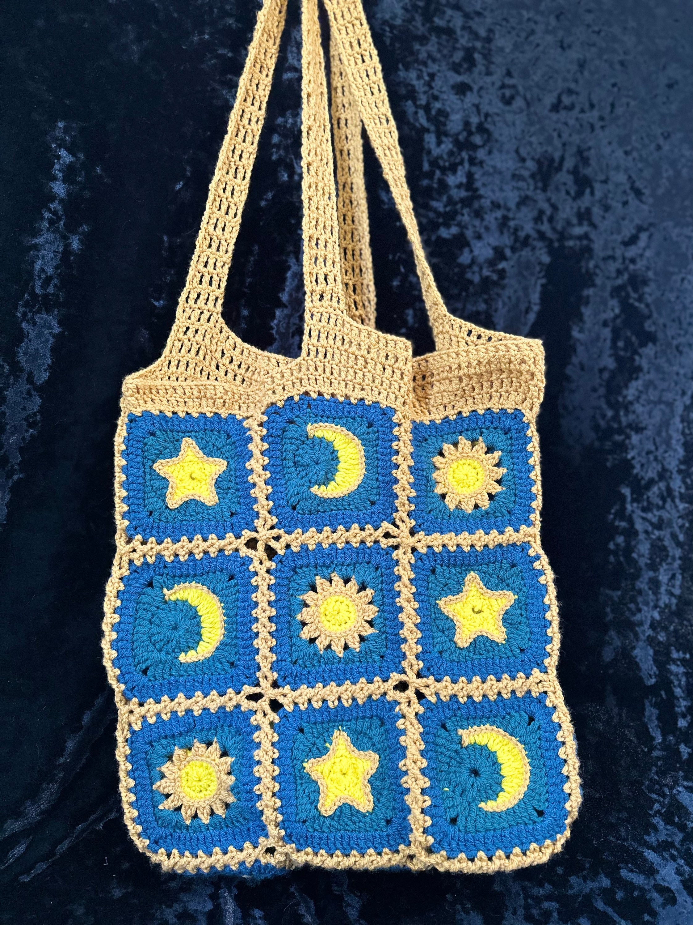 Sun and Moon Crochet Tote Bag - Etsy