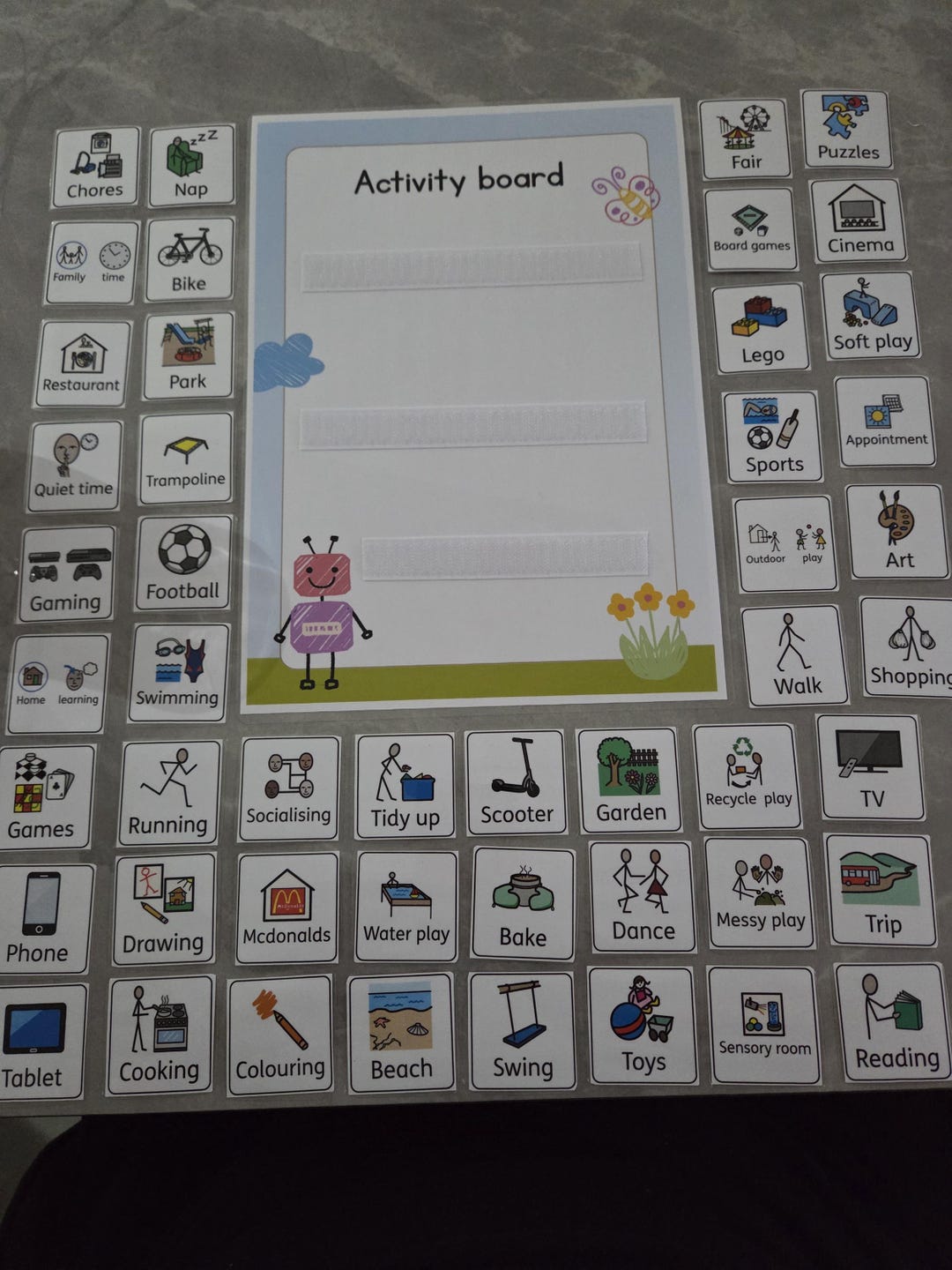 Visual Activity Board With Pecs - Etsy