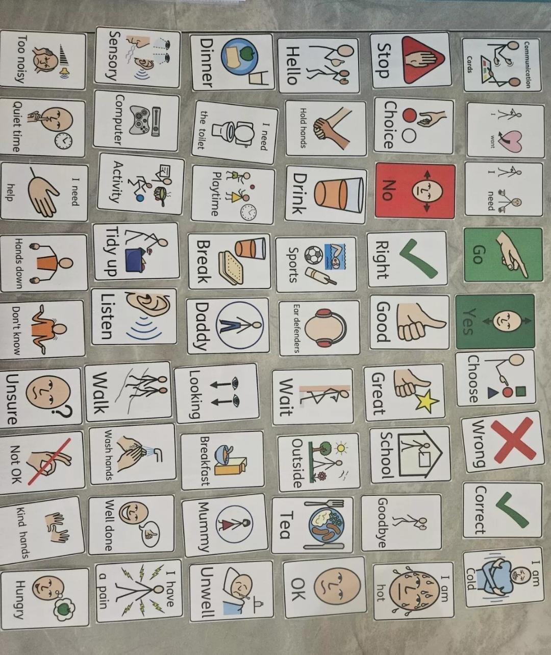 Large Set of Visual Communication Flash Cards - Etsy UK