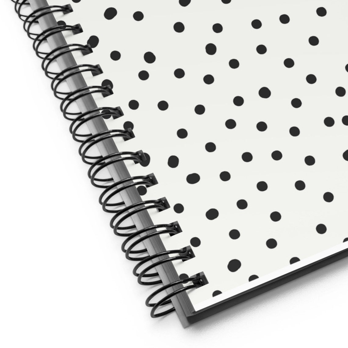 Spiral Notebook L Small Polka Dots L off White Notebook L Journal Diary ...