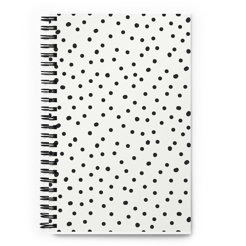 Spiral Notebook L Small Polka Dots L off White Notebook L Journal Diary ...