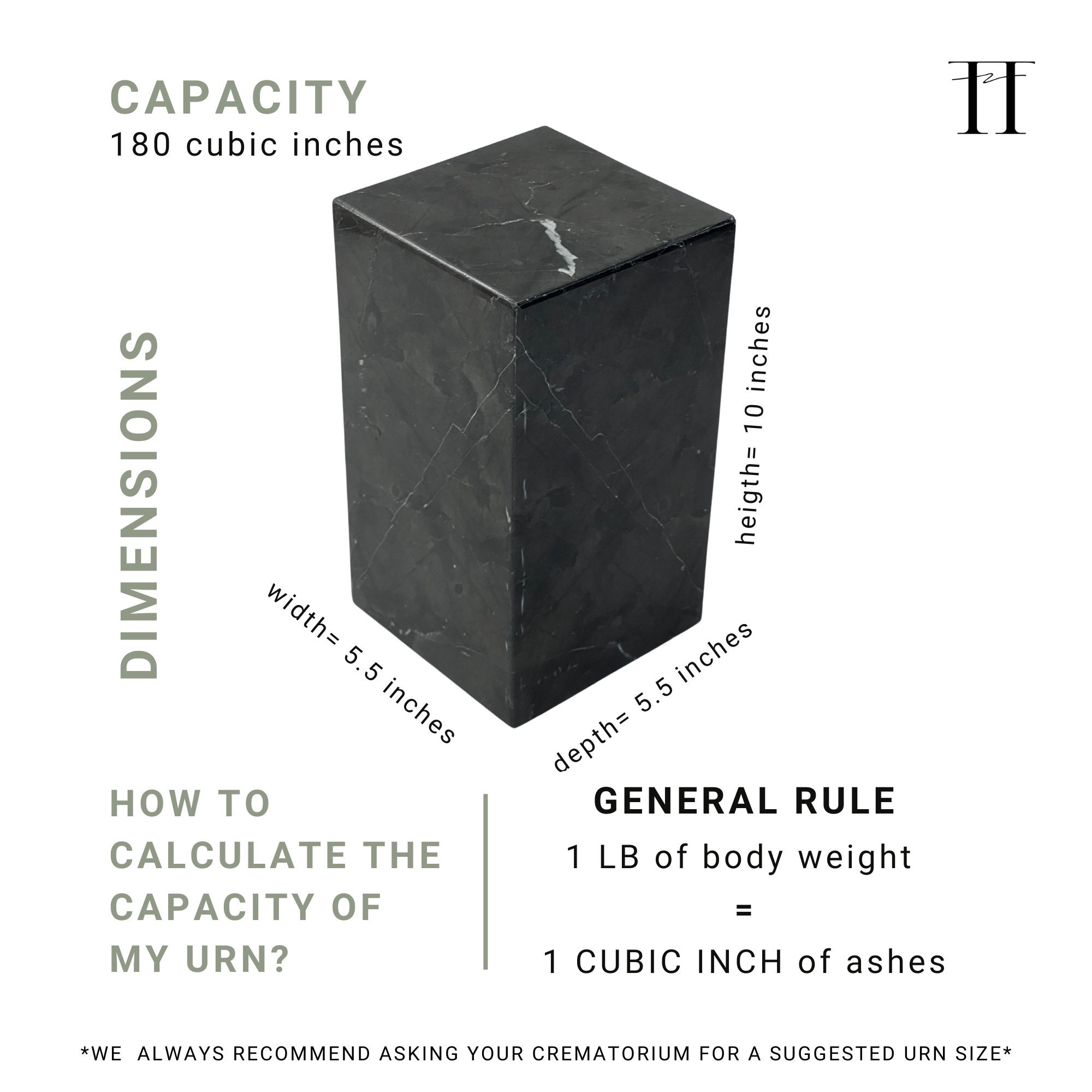 Black Marble Individual Urn 180 Cubic Inches - Etsy