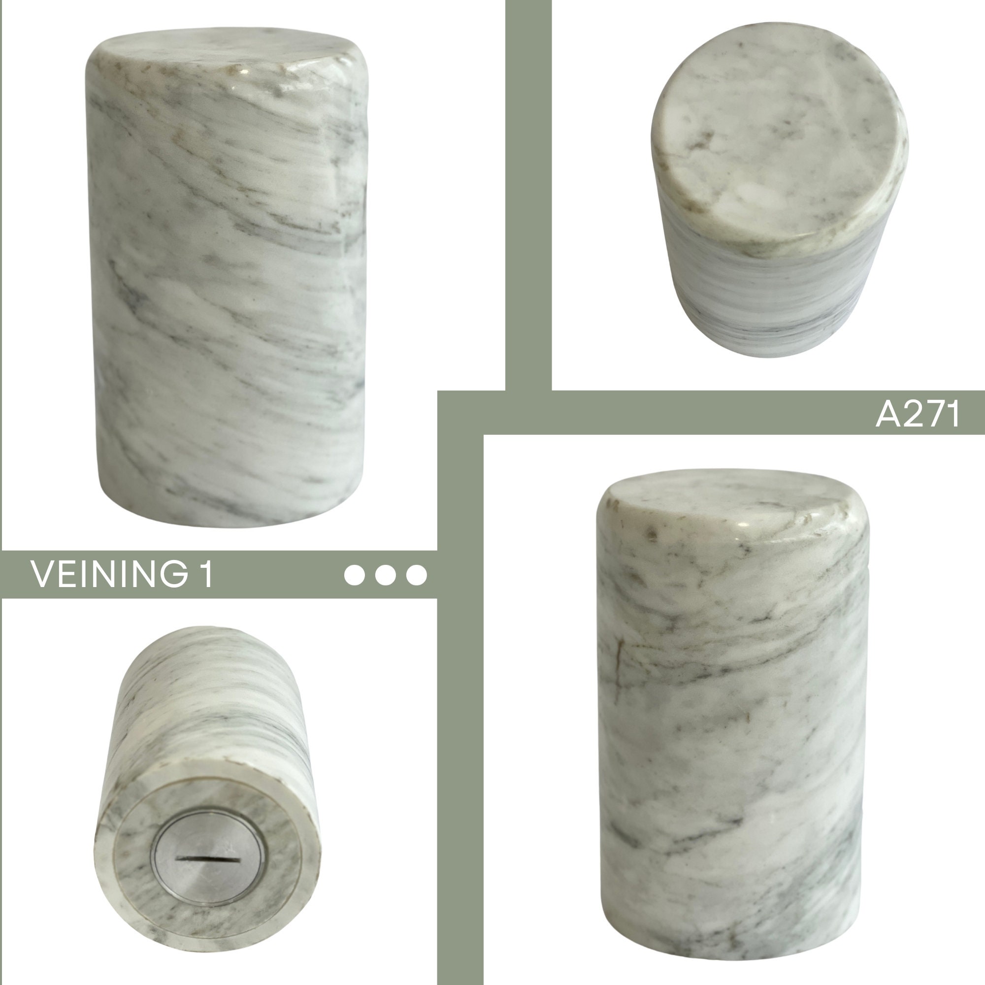 White Marble Stone Cremation Urn for Human Ashes, Ash Container ...