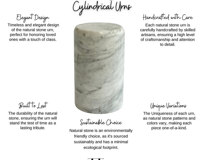 White Marble Stone Cremation Urn for Human Ashes, Ash Container ...