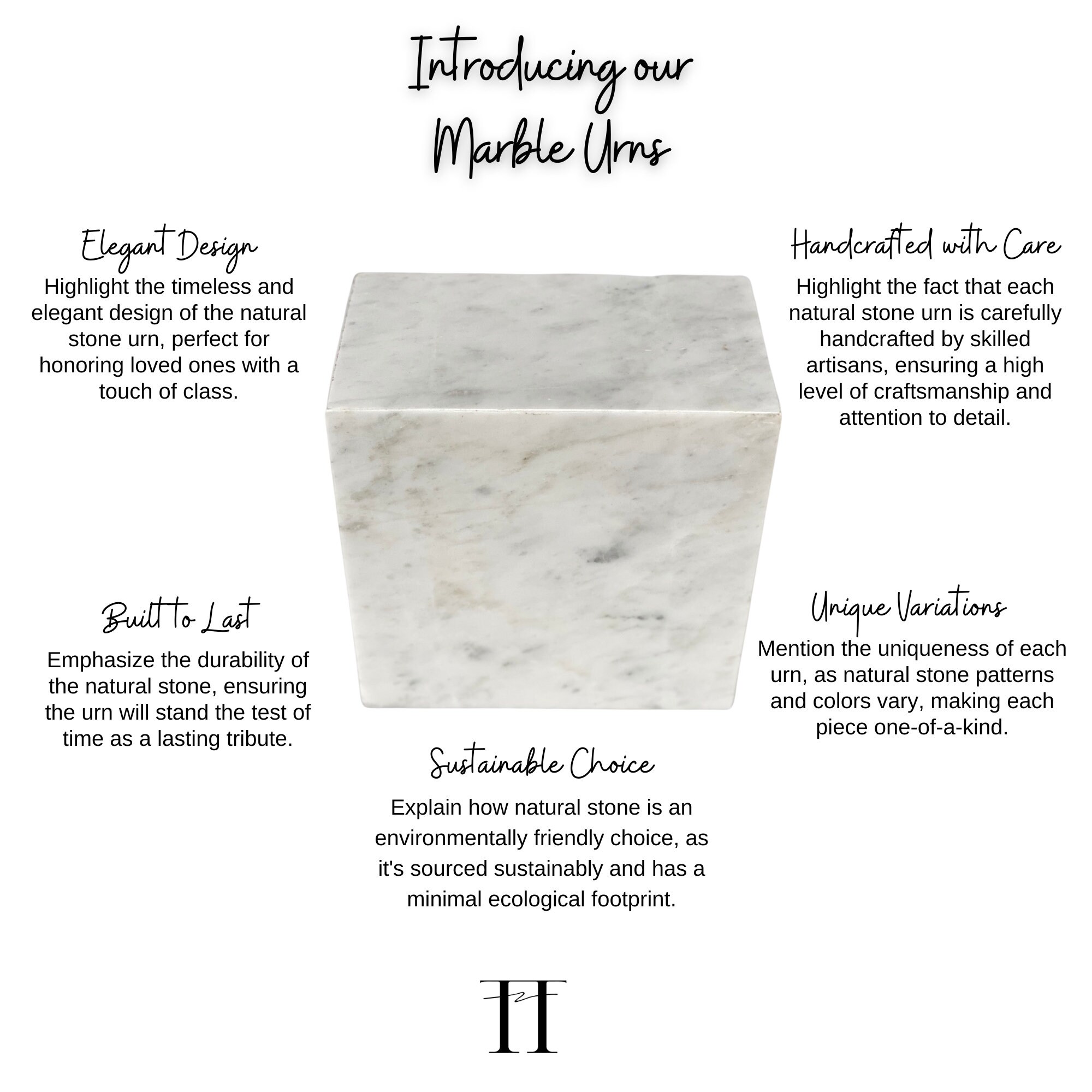 White Marble Individual Urn 250 Cubic Inches - Etsy