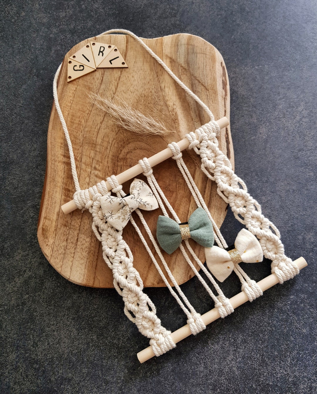 Hair Clip Hanger, Wall Bathroom Storage, Hair Accessory, Birth Gift ...