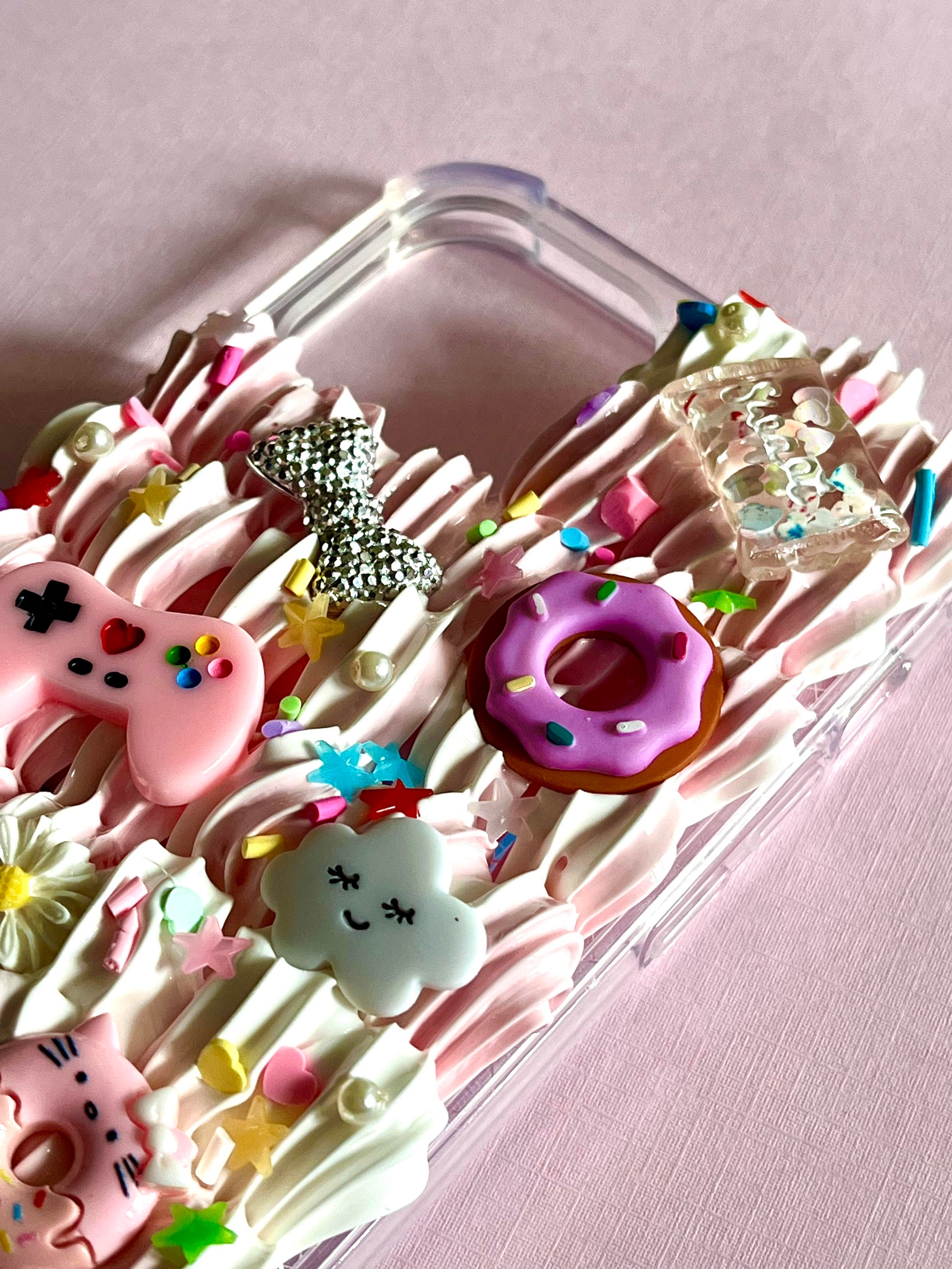 Pink and White Swirl Decoden iPhone Case 11/12/13/pro - Etsy