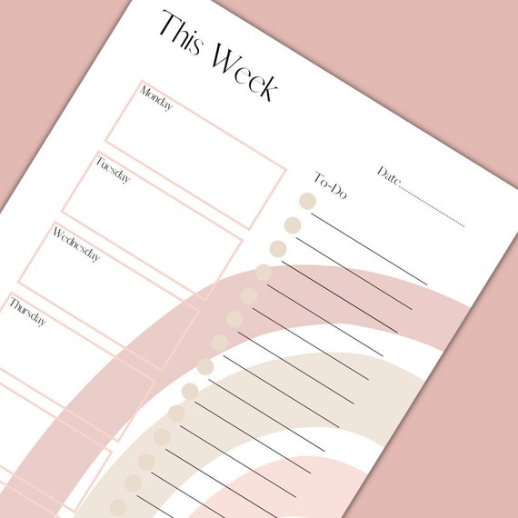 Rainbow Planner Bundle Download - Etsy