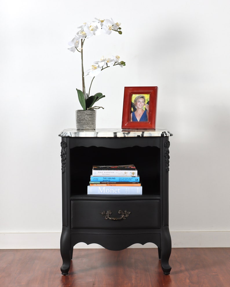 Painted French Provincial Night Stand With Pour Top - Etsy