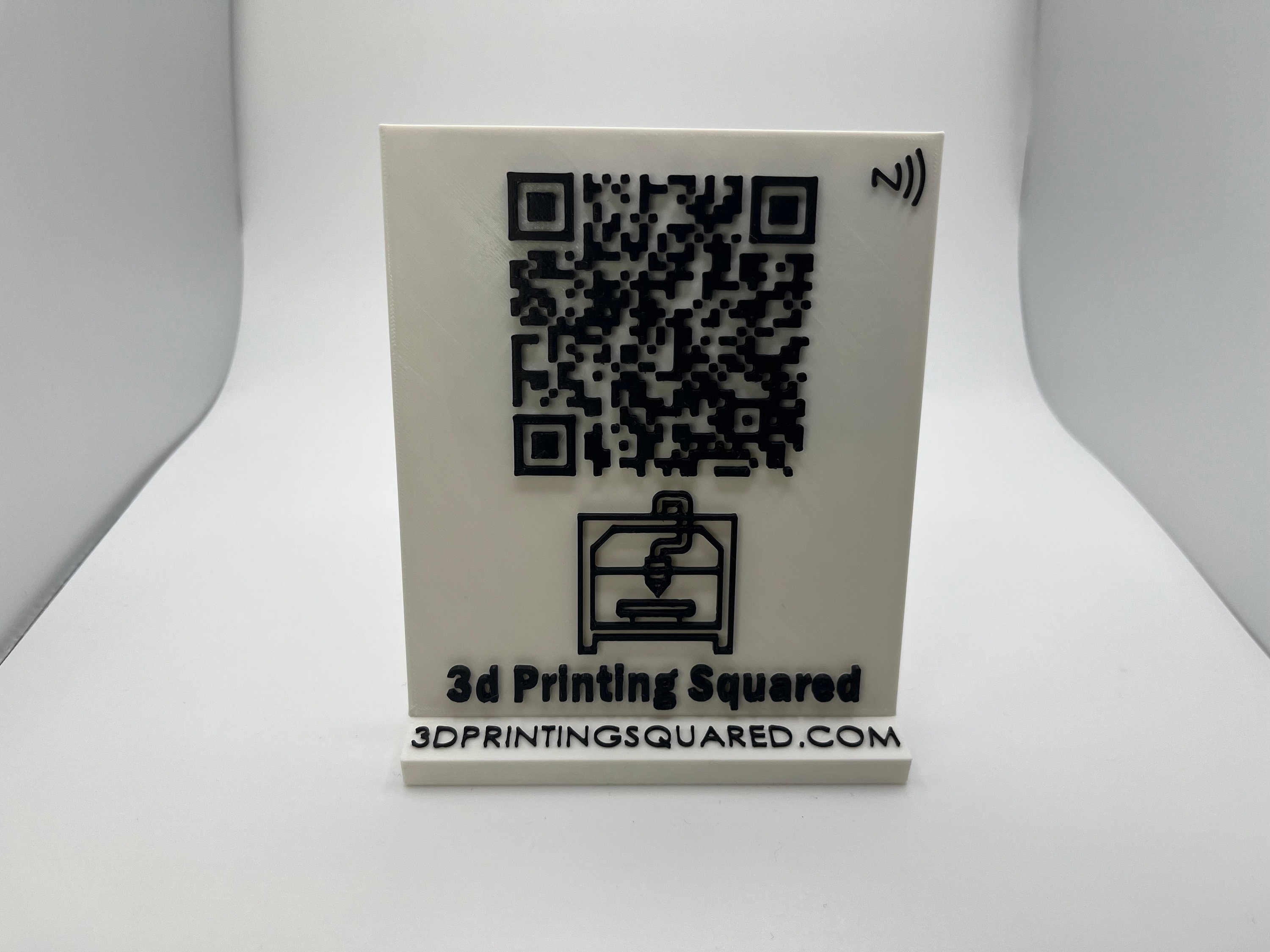 QR Code Stand for Business/shop/store With NFC Chip Custom 3d Printed ...