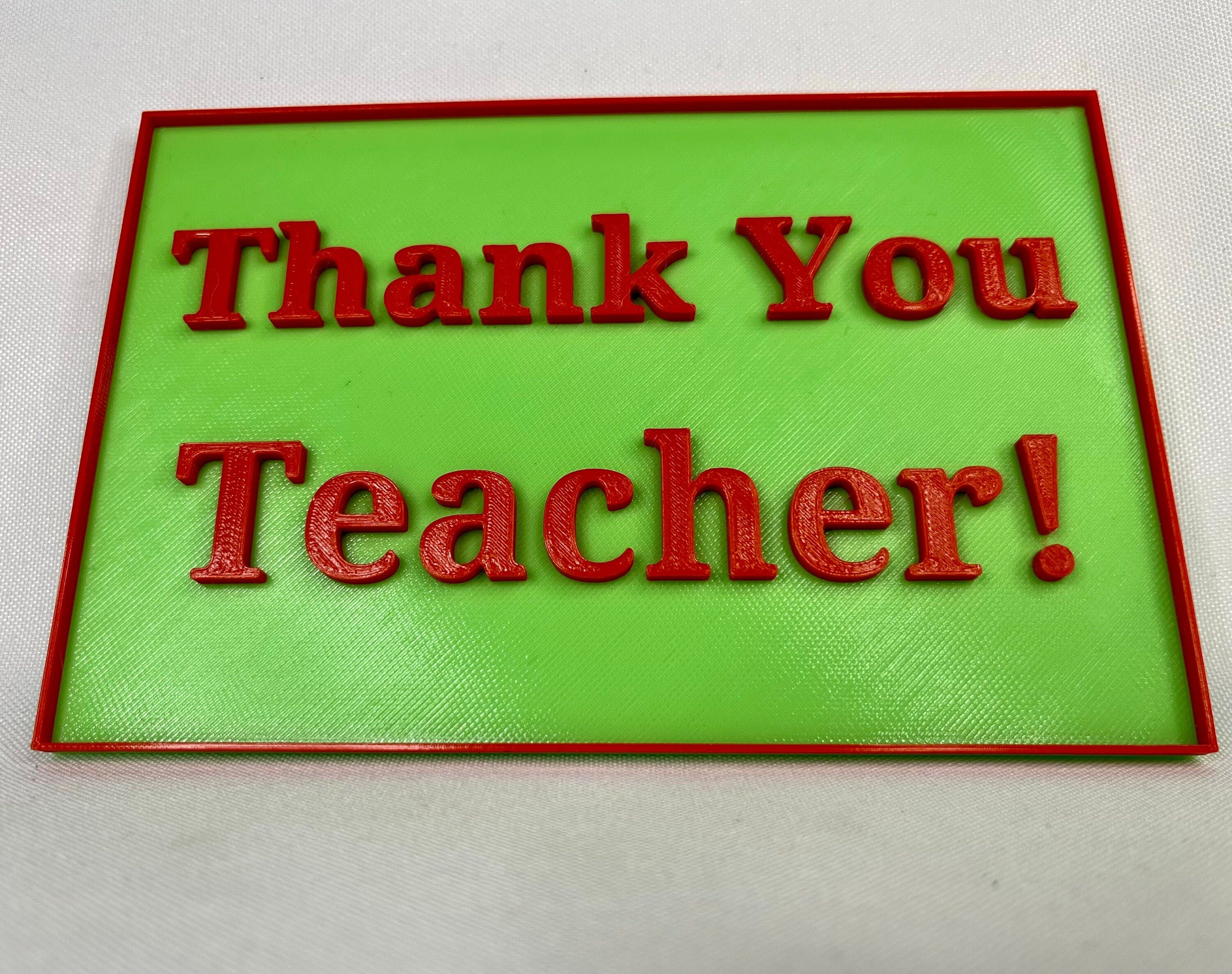 Custom 3d Printed End of Year Thank You Sign for - Etsy