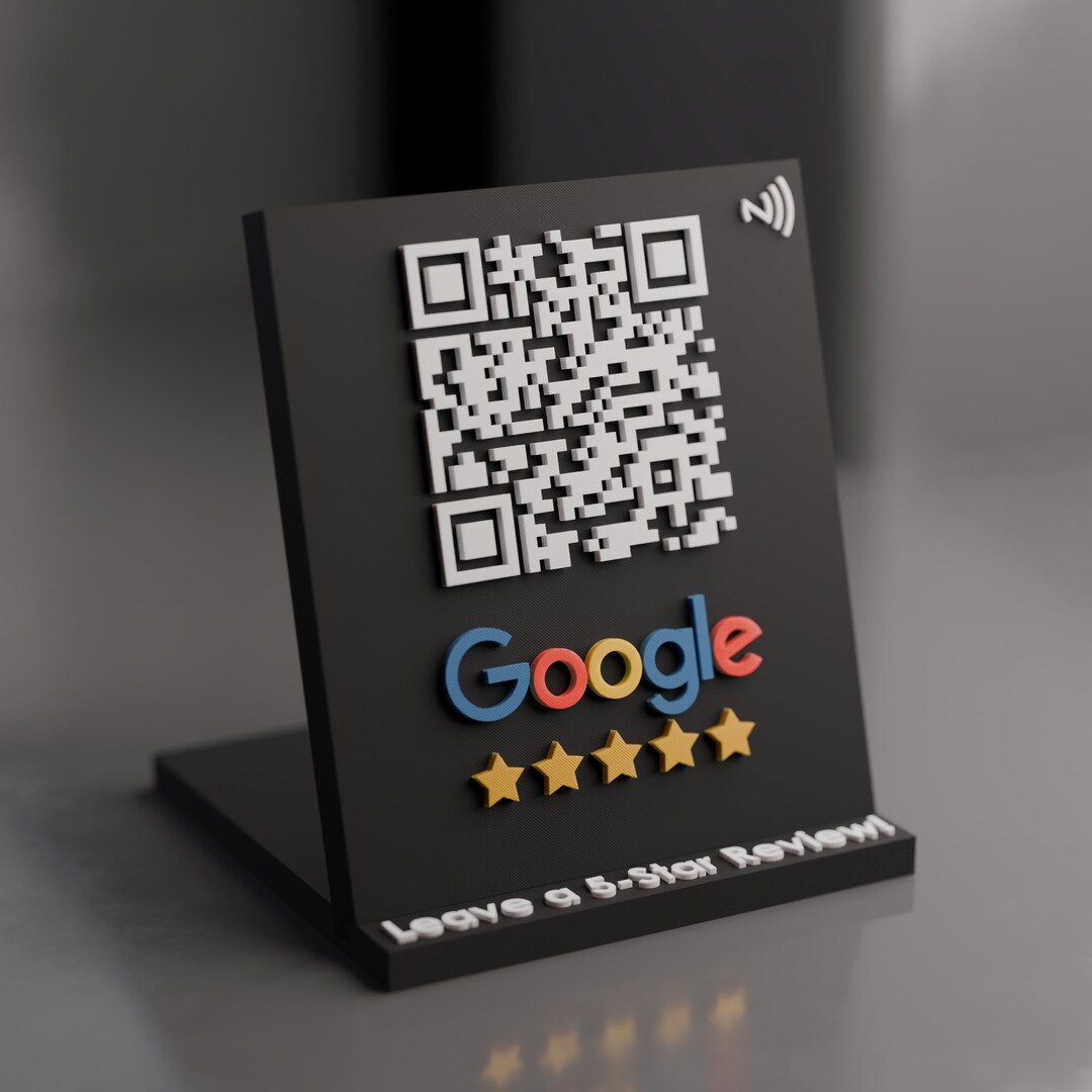 QR Code Stand for 5 Star Google Reviews Business/shop/store With NFC ...