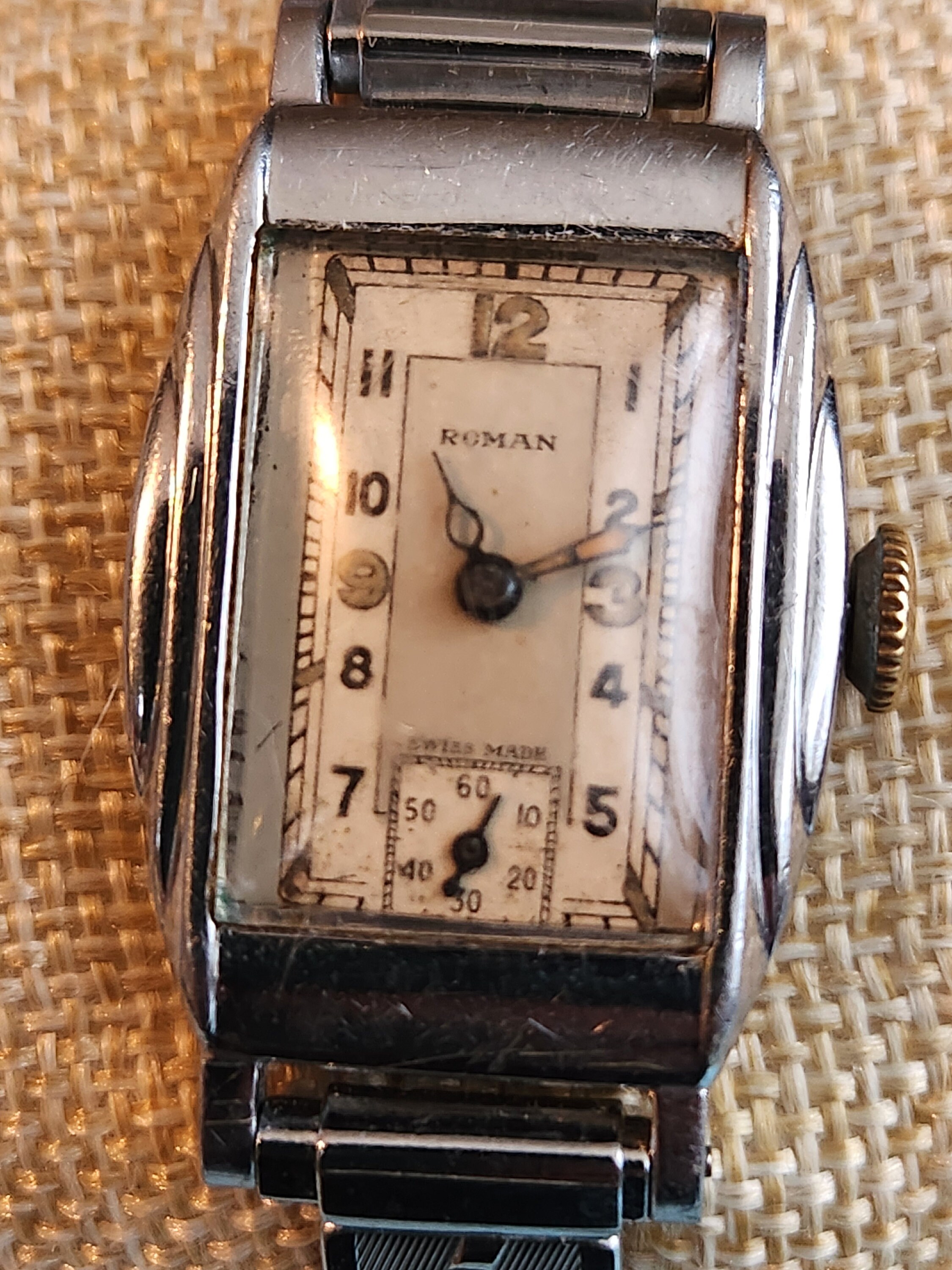 1930s Roman Tank Watch (working) - Etsy