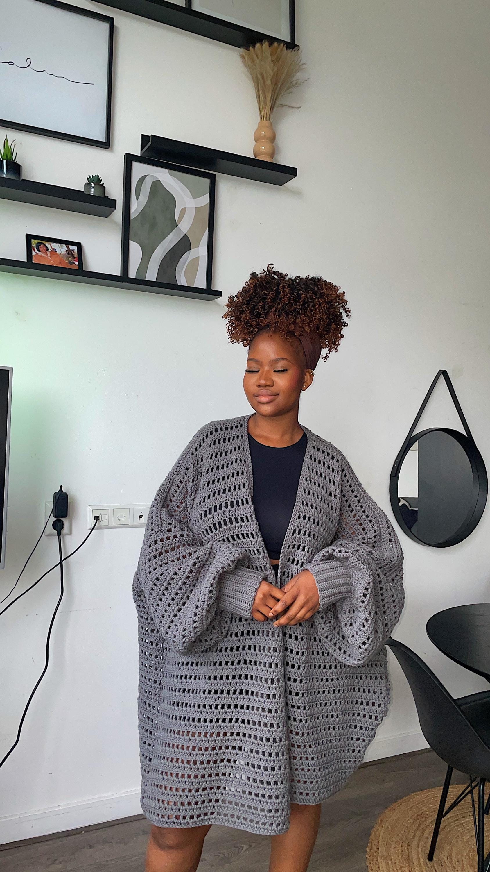 Crochet Oversized Cardigan Pattern - Etsy