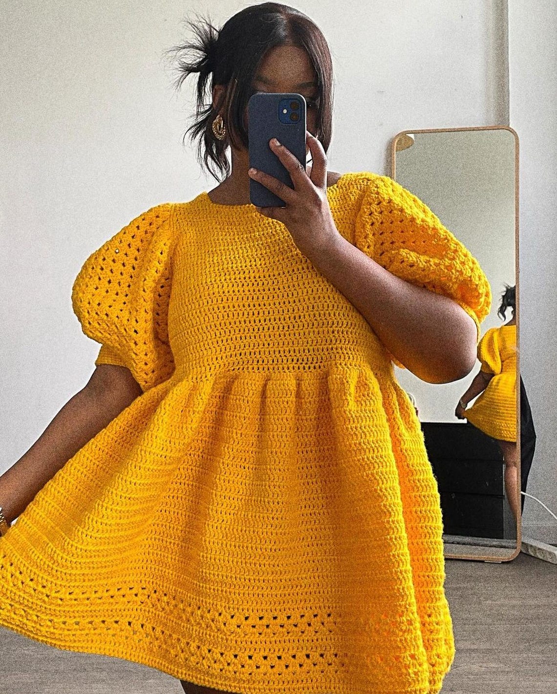 Crochet Dress With Puff Sleeves Pattern - Etsy