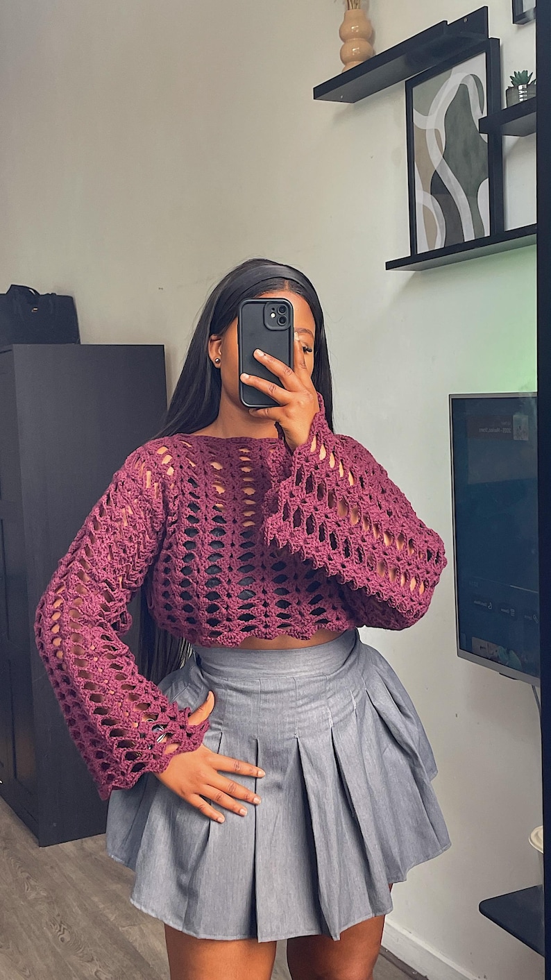 Crochet Mesh Top Pattern - Etsy