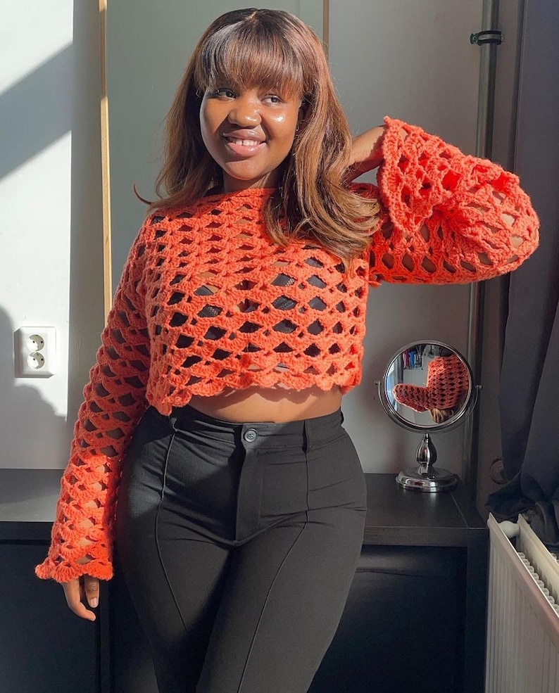Crochet Open Shell Sleeve Top Pattern - Etsy