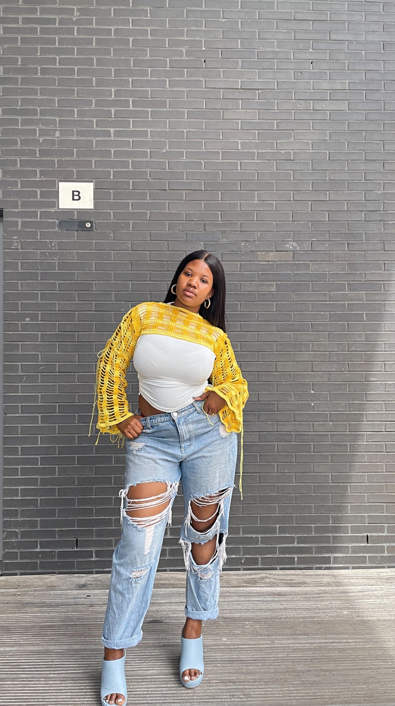 Distressed Crochet Shrug/sleeves Pdf Pattern - Etsy