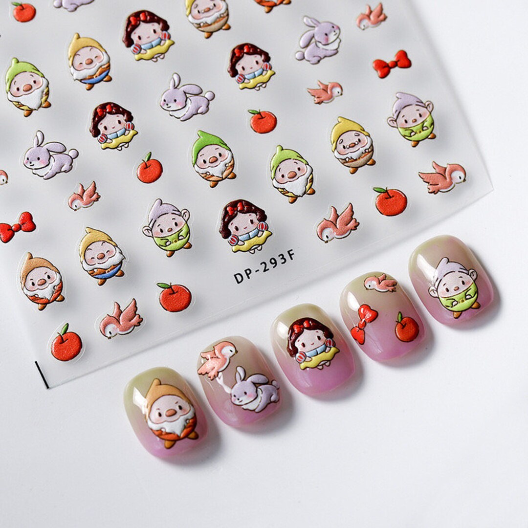 5D Nail Decal, Character Nail Decals, Princess Nails Art Stickers 281 ...
