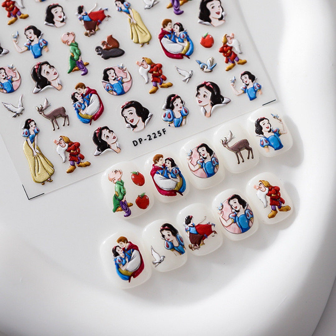 5D Character Nail Decal Theme Nail Decals Princess Nails Art - Etsy