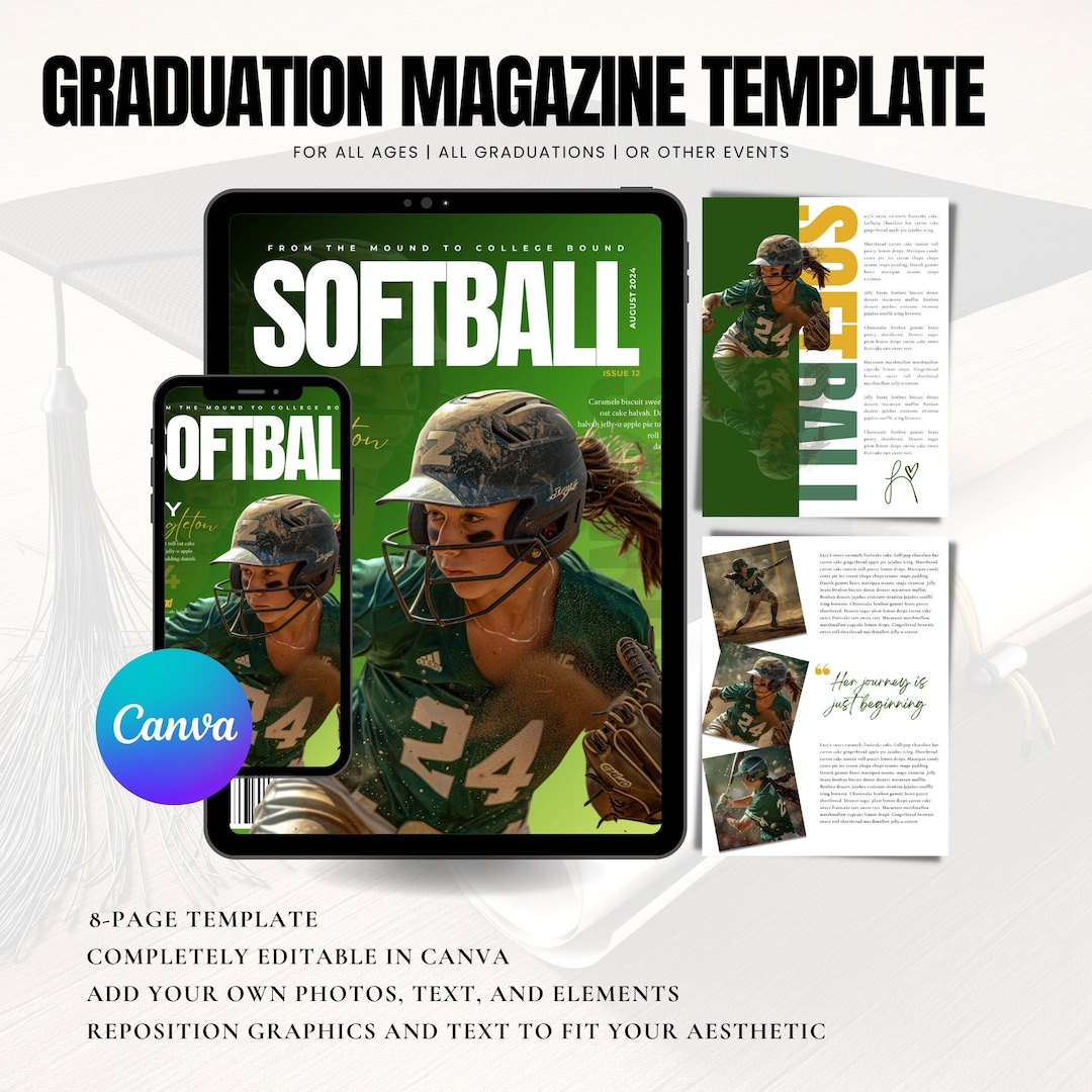 Graduation Magazine Template | Senior Graduation Invitation | Senior ...