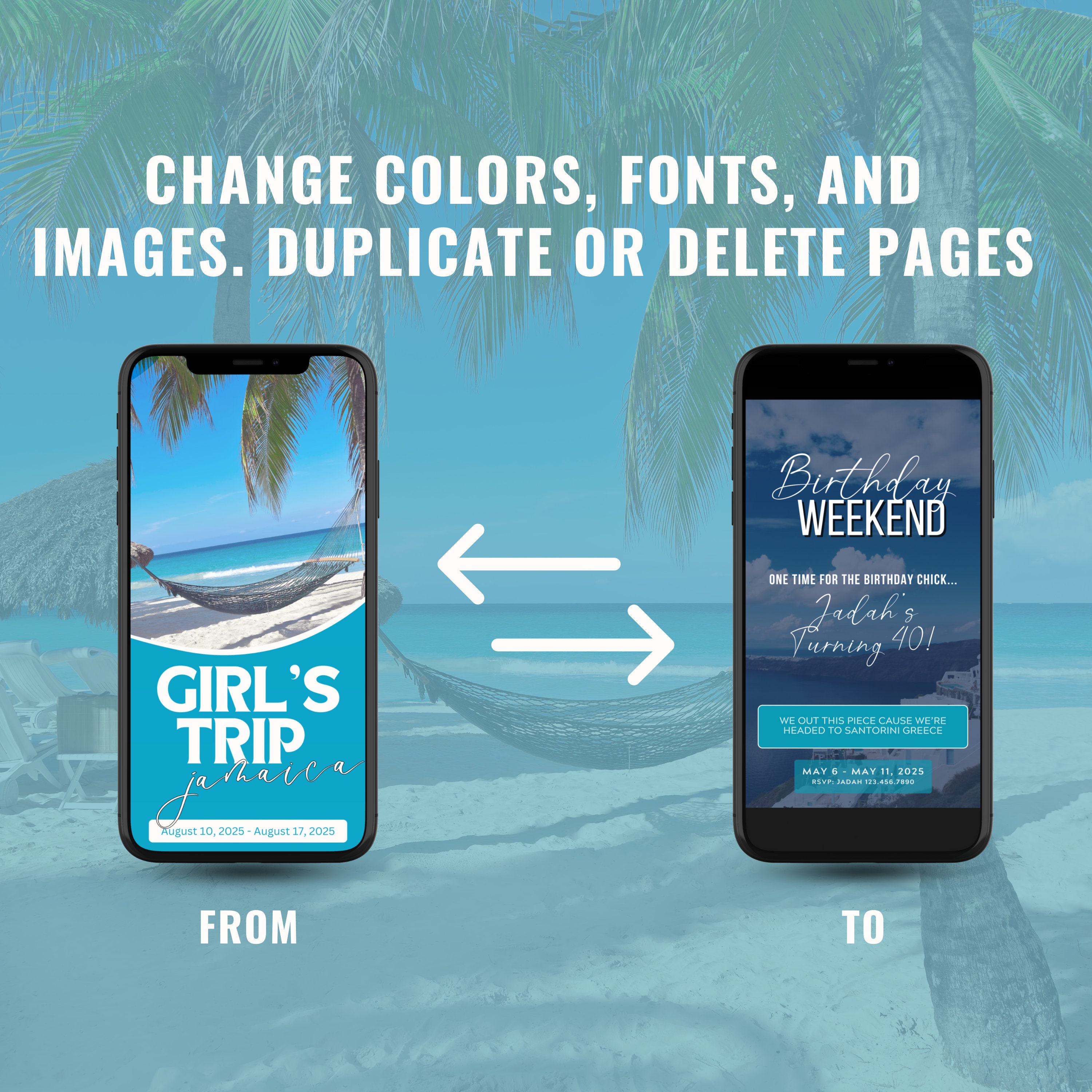 Weekend Getaway Trip Planner: Mobile Vacation Itinerary (digital ...