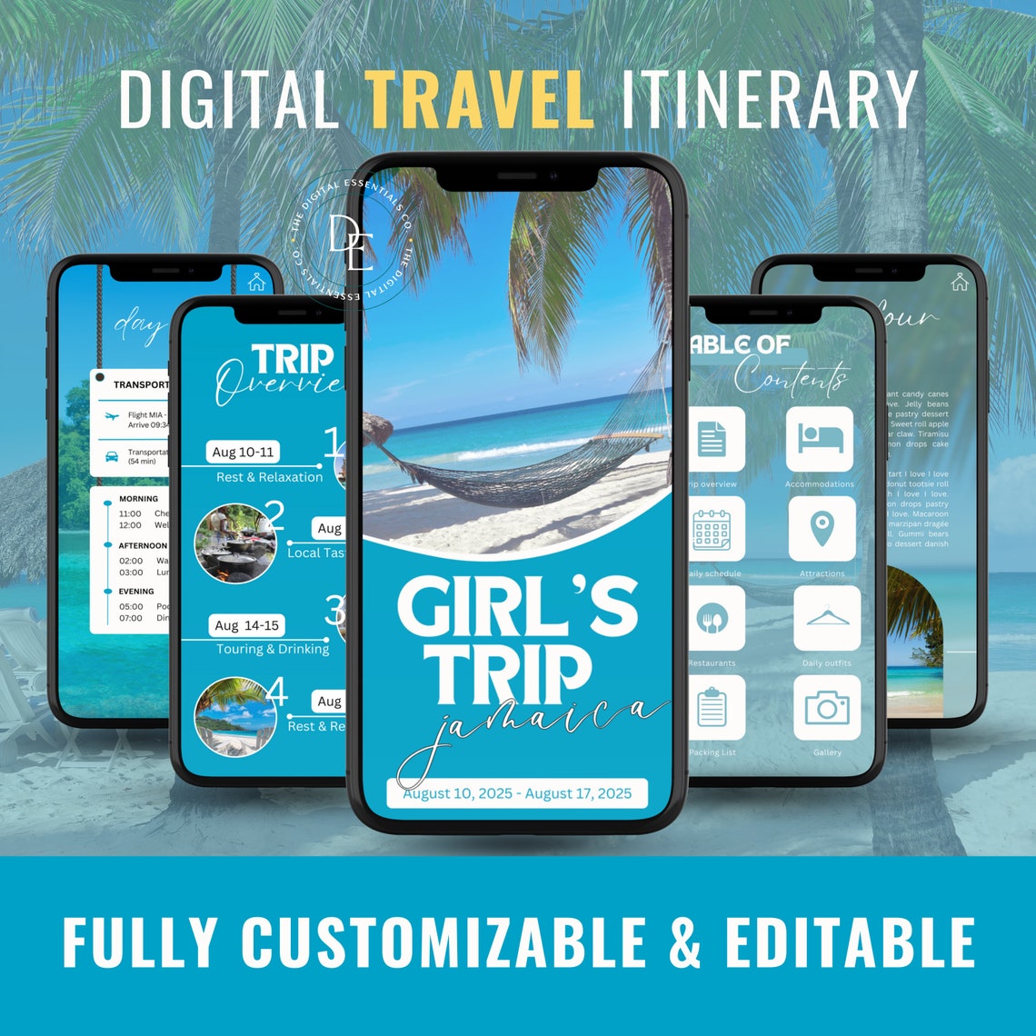 Weekend Getaway Trip Planner: Mobile Vacation Itinerary (digital ...