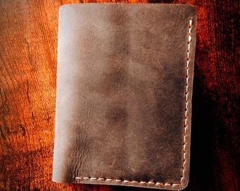 Bifold Wallet,+ Crazy Horse Leather Card Wallet, Customizable, Unisex ...