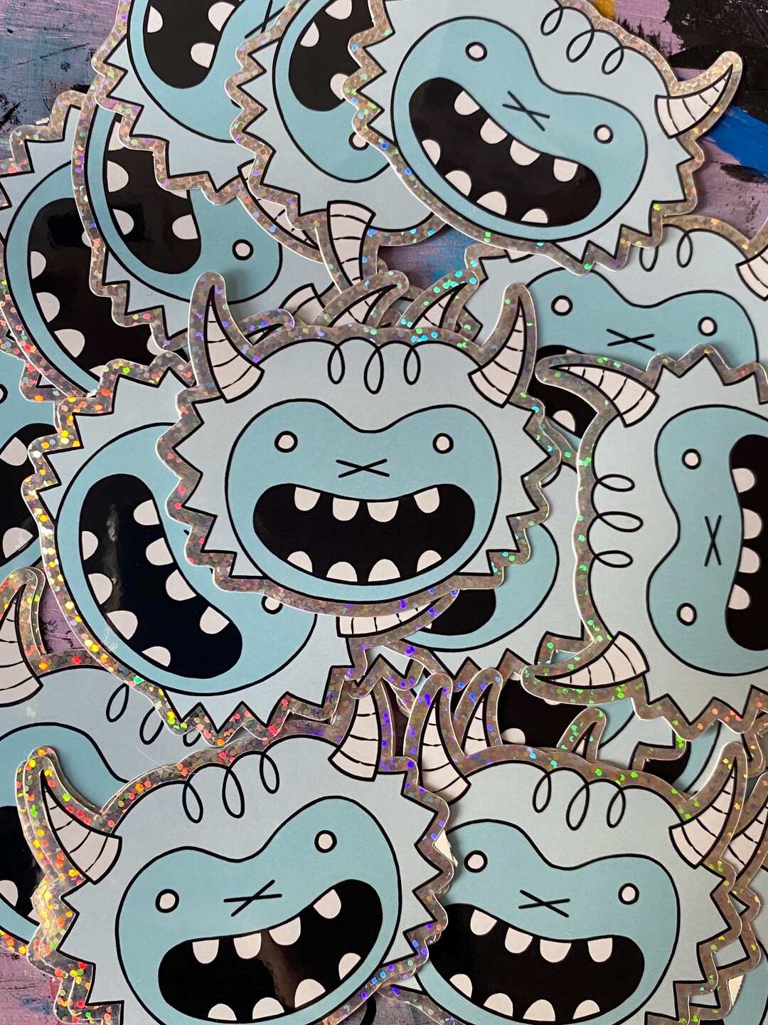 Glittery Yeti Sticker, Adorable Snow Monster - Etsy