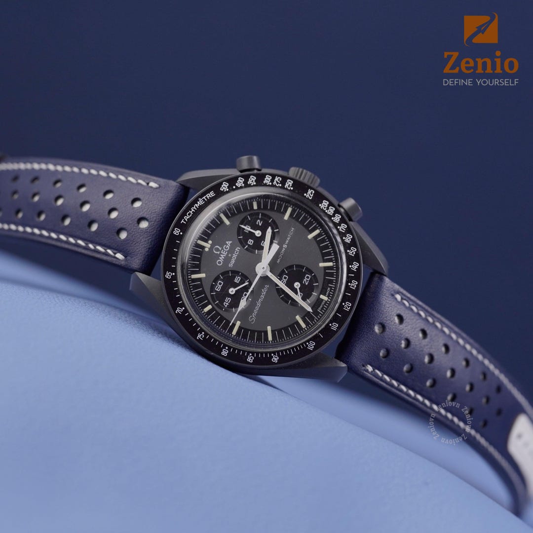 Rally Navy Mix White Moonswatch Mission to Mercury Straps - Etsy