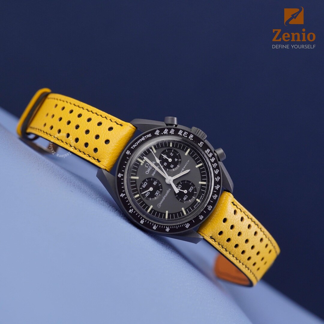 Rally Yellow Mix Black Moonswatch Mission to Mercury Straps - Etsy