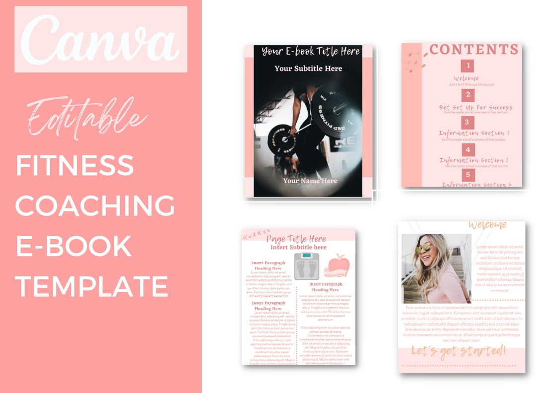 Peachy Pink Feminine Fitness Nutrition Health Coach Lead Magnet Ebook ...