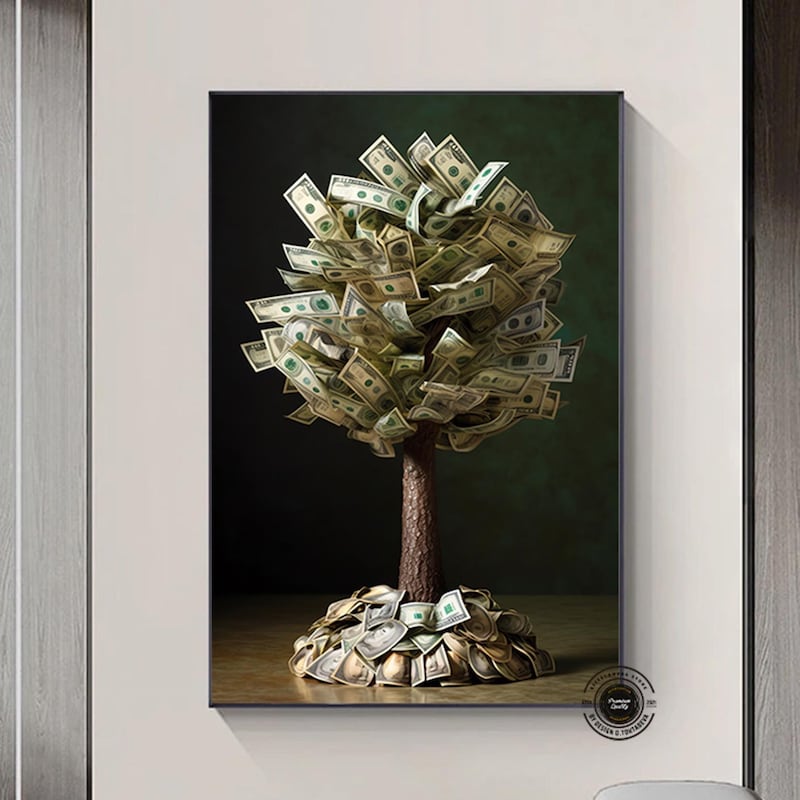 Money Tree Painting - Etsy